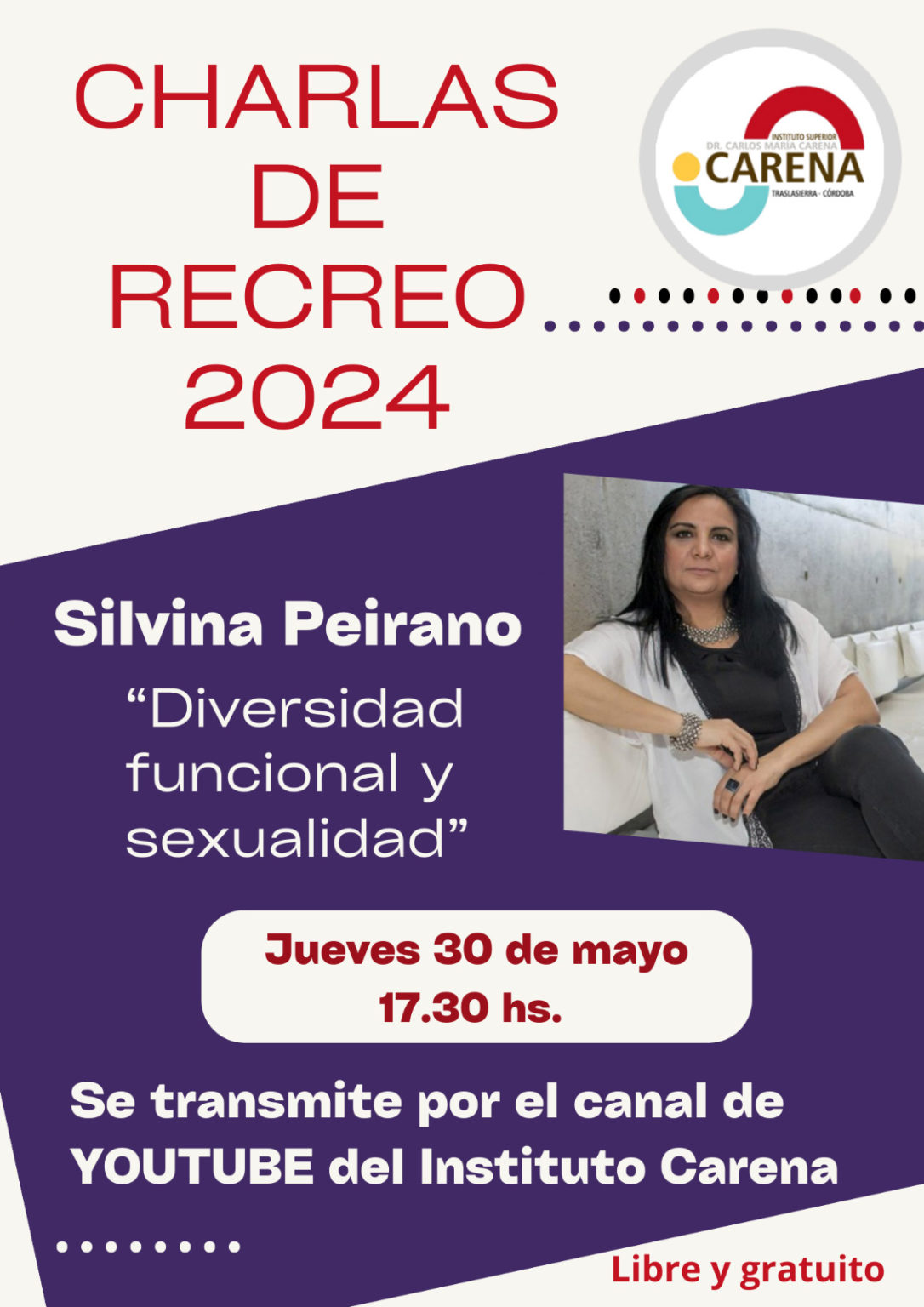 Charla de Recreo – INSTITUTO SUPERIOR DR. CARLOS MARÍA CARENA ...